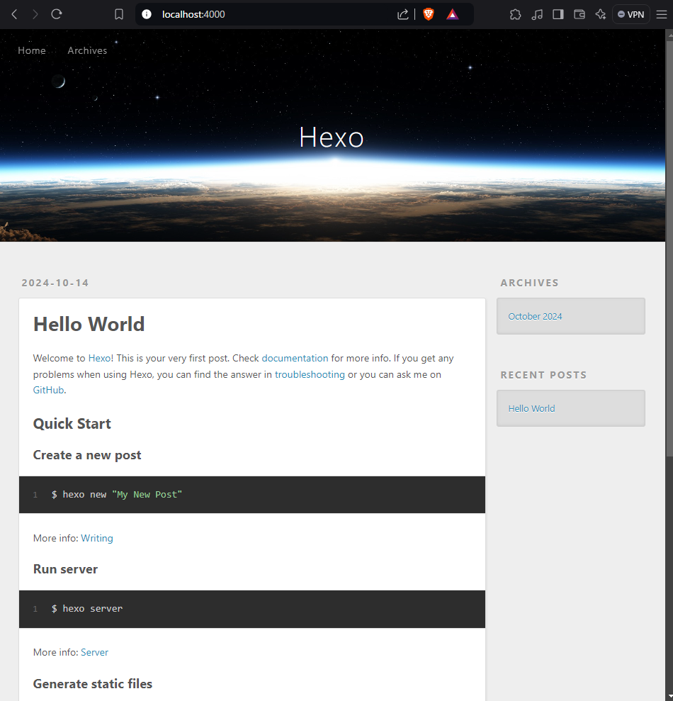 Hexo環境構築からデプロイまで - DJmeganeの長い独り言